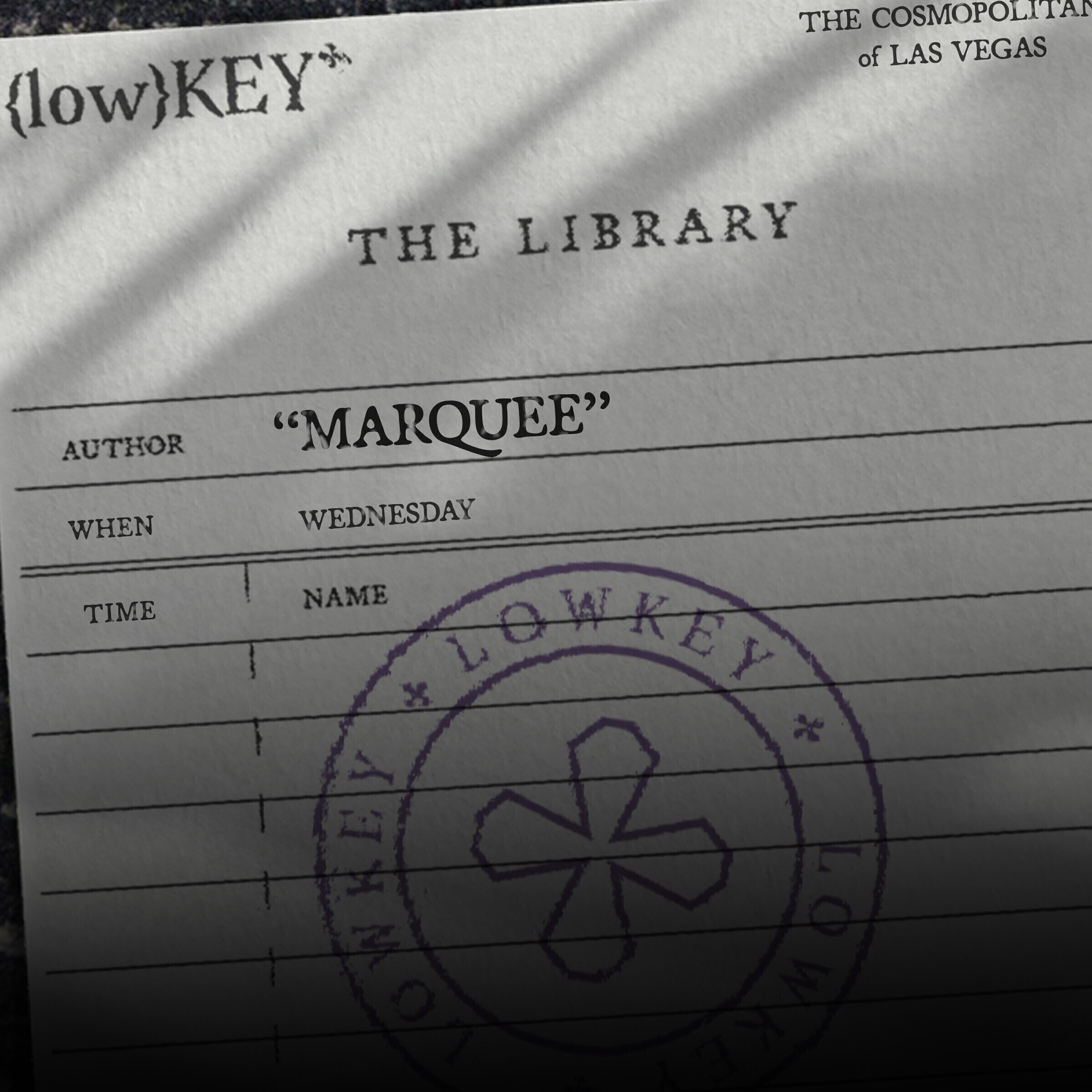 Marquee Nightclub - Lowkey In The Library at Marquee Nightclub on ...